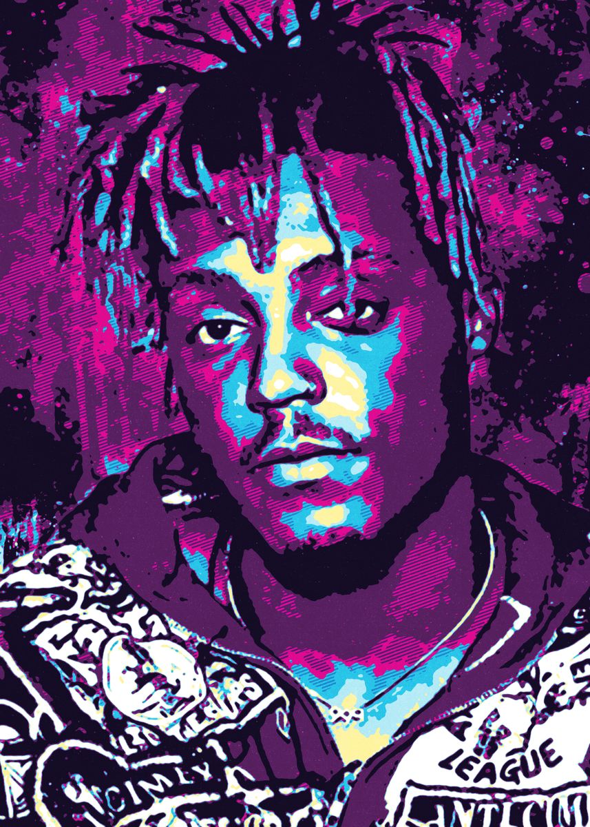 'Juice Wrld Pop Art Portrait' Poster, picture, metal print, paint by ...