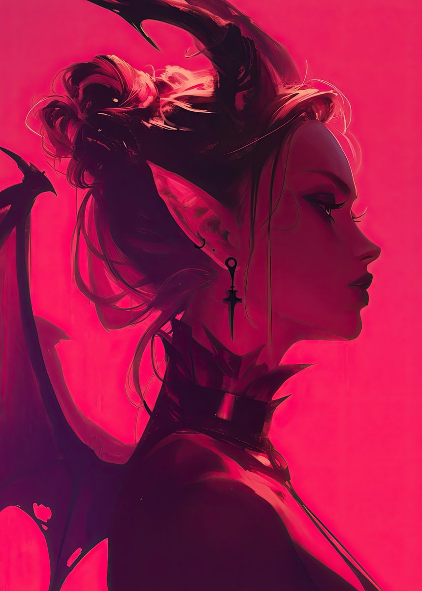 'Succubus' Poster, picture, metal print, paint by Anass Benktitou | Displate