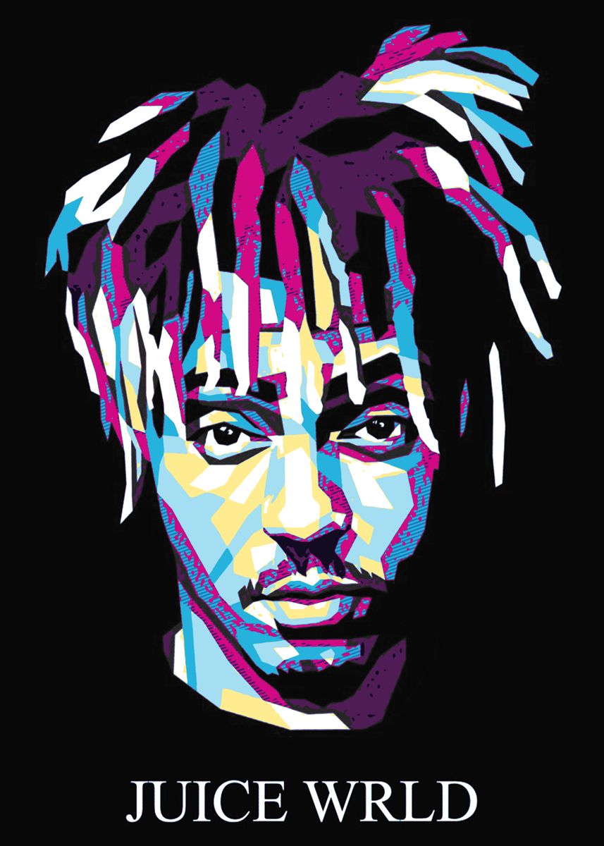 'Juice Wrld Pop Art Portrait' Poster, picture, metal print, paint by ...