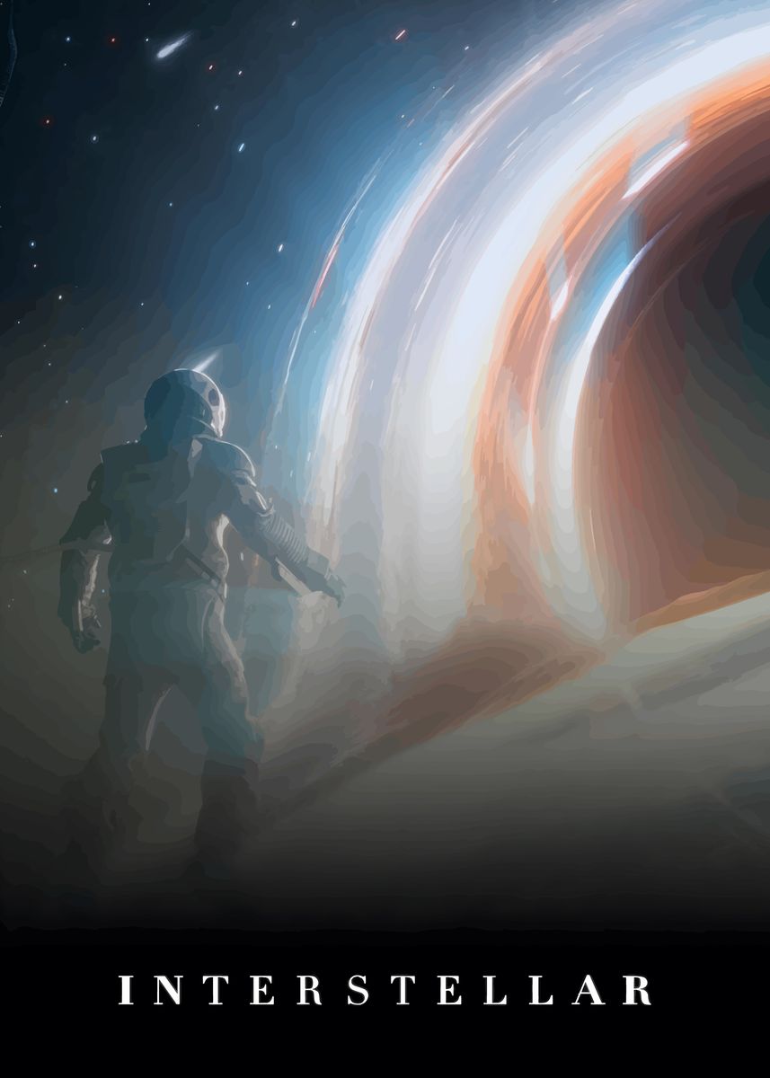 'Interstellar Black Hole movies cinema art poster' Poster, picture ...