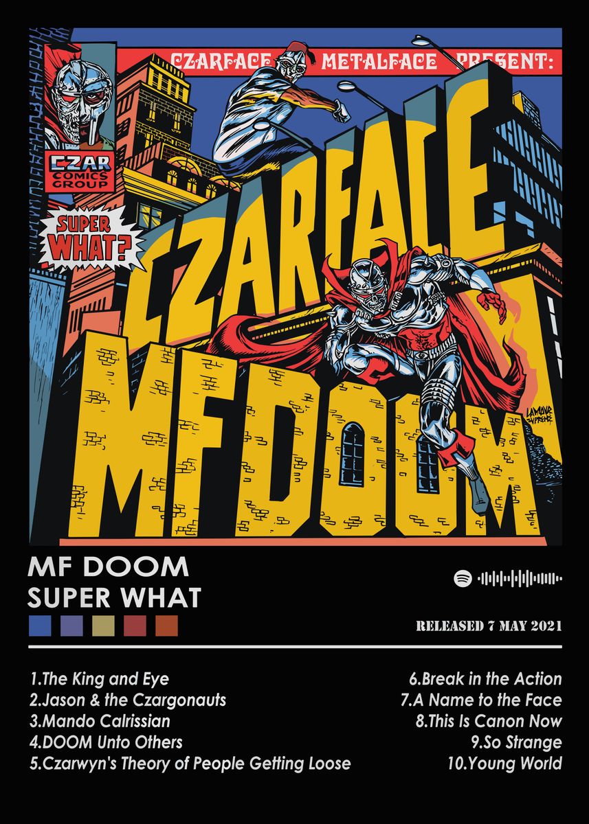 'MF DOOM Super What' Poster, picture, metal print, paint by LOCKET ...