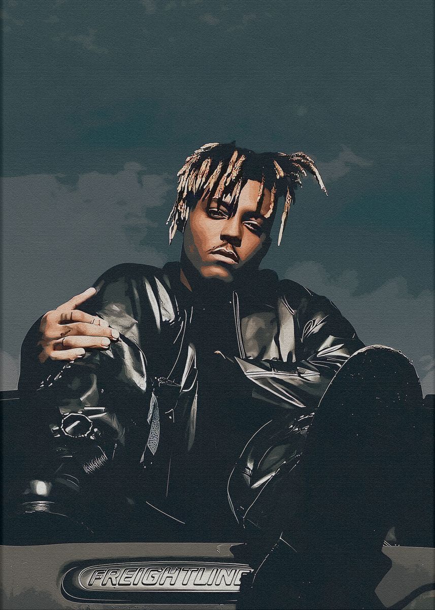 'Juice Wrld Portrait' Poster, picture, metal print, paint by maxmoen ...