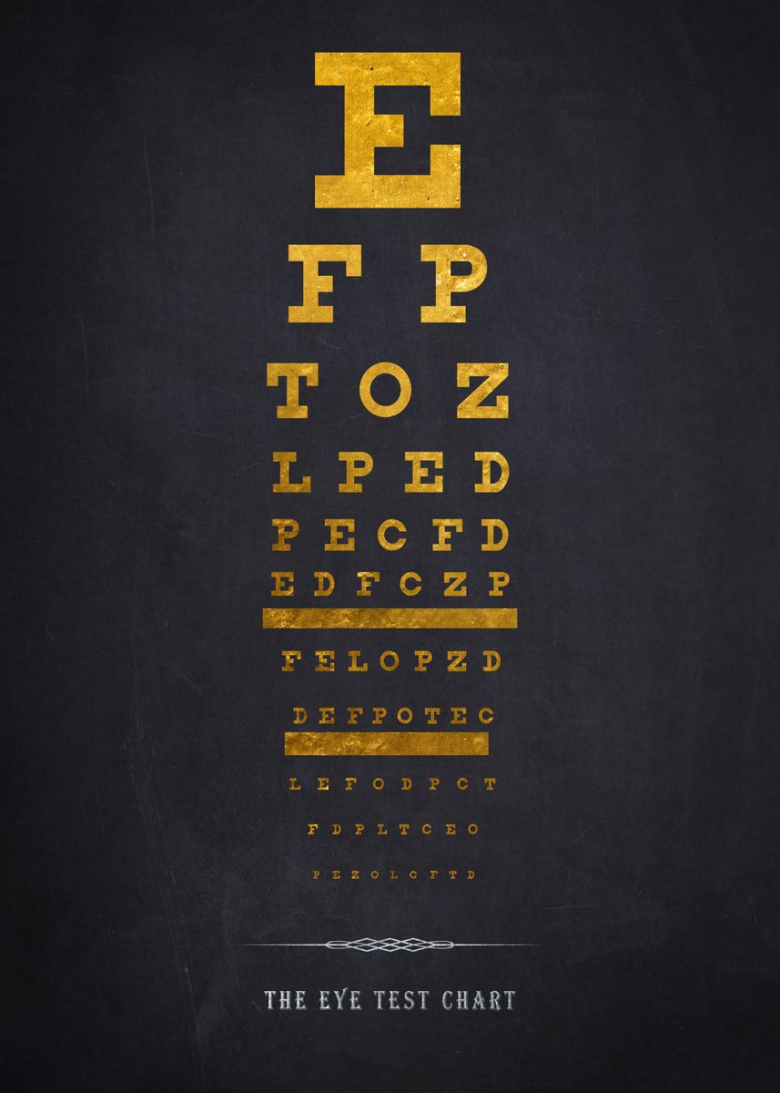 'Eye Test Chart' Poster, picture, metal print, paint by Aged Pixel ...