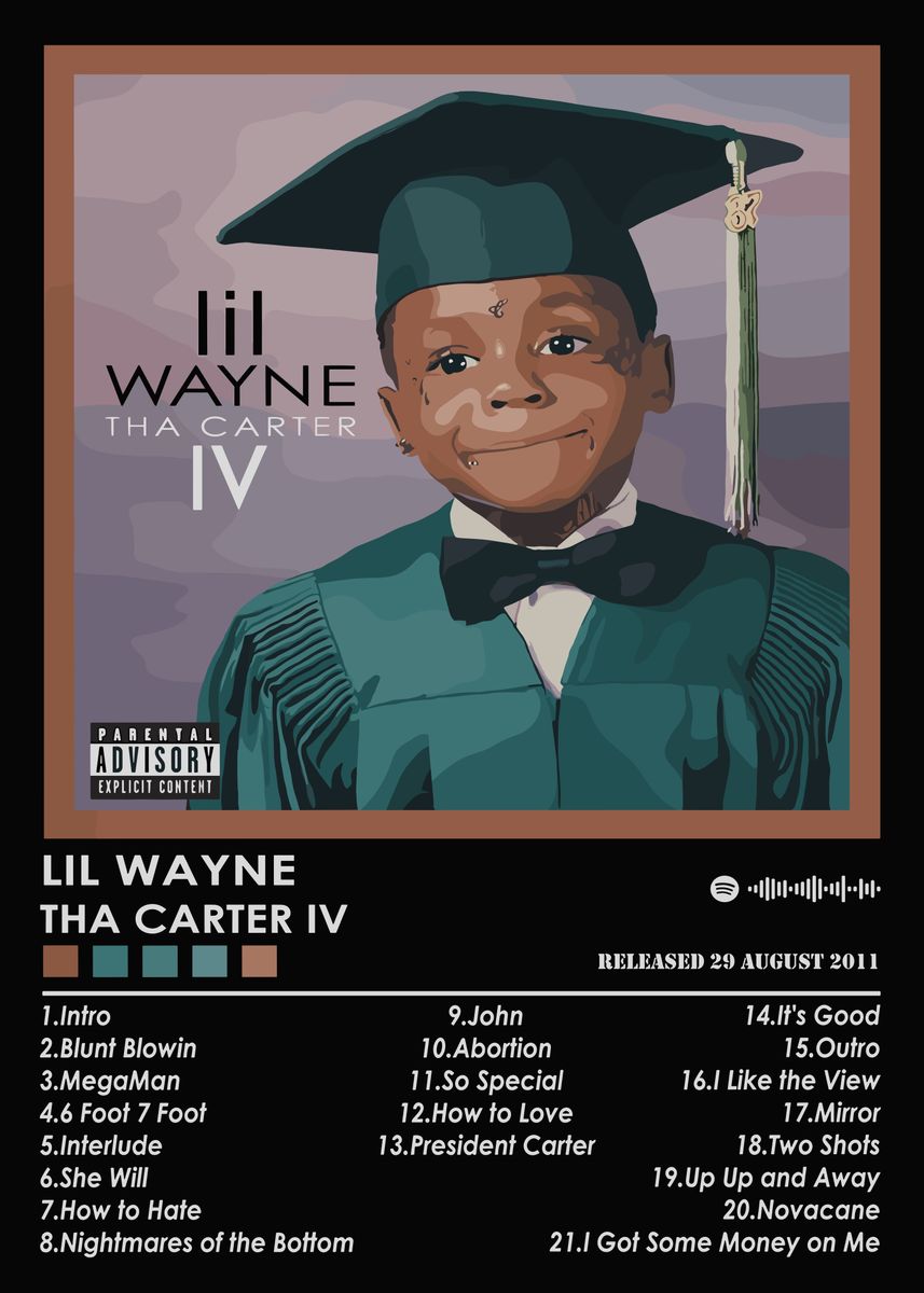 'Lil Wayne Tha Carter IV' Poster, picture, metal print, paint by LOCKET ...