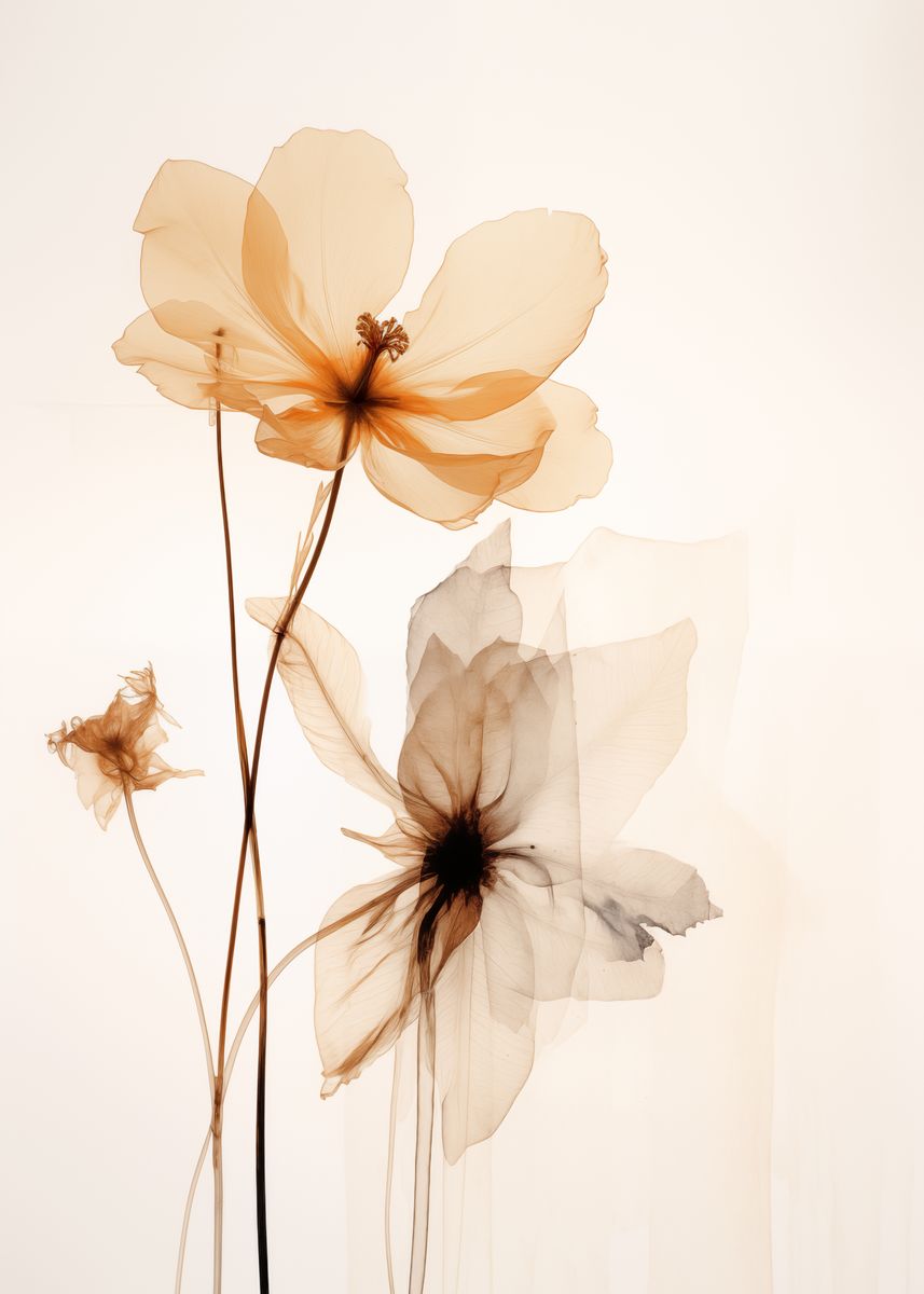 'Translucent Flowers ' Poster, picture, metal print, paint by Roman ...