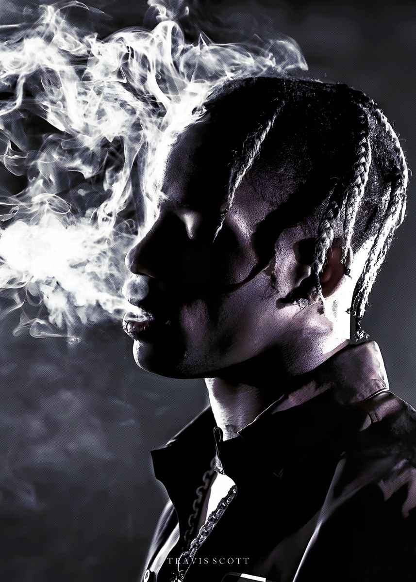 'Travis Scott' Poster, picture, metal print, paint by Rose Art | Displate