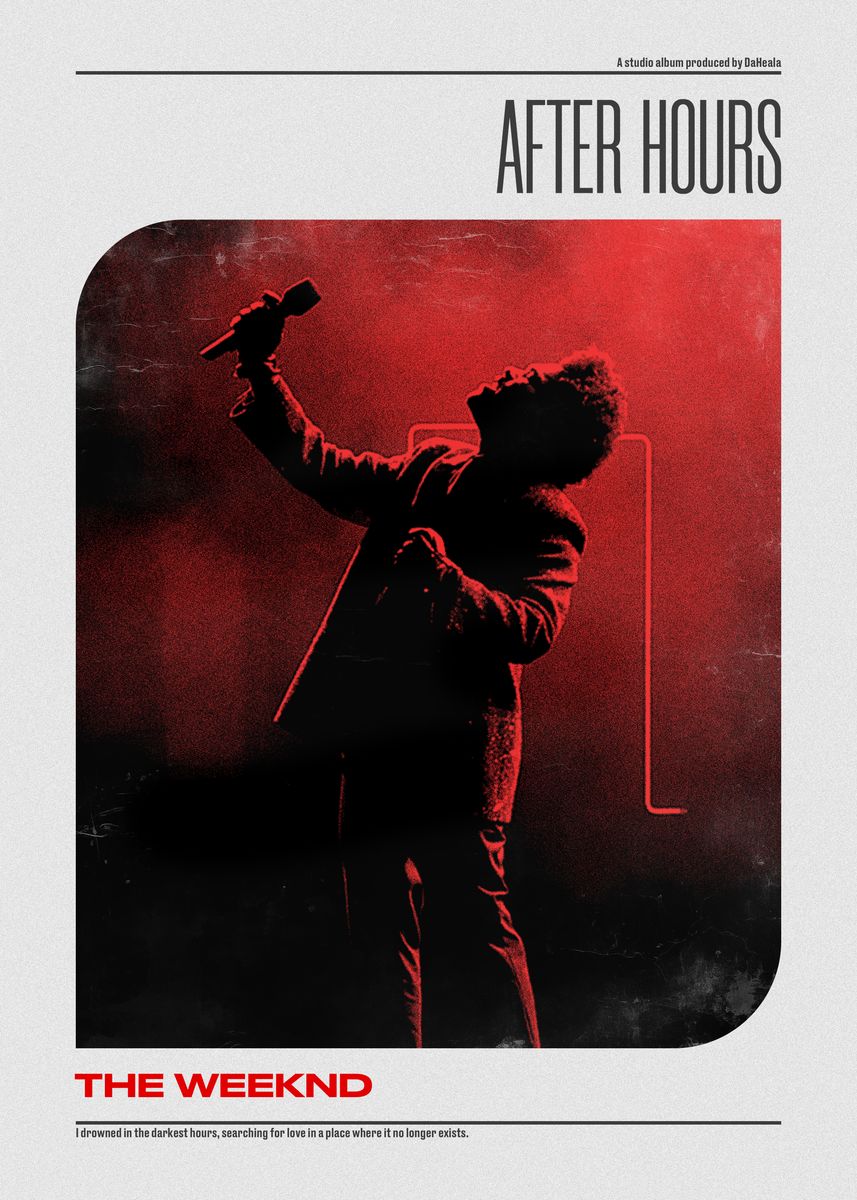 'The Weeknd ' Poster, picture, metal print, paint by Nerdworld 1 | Displate