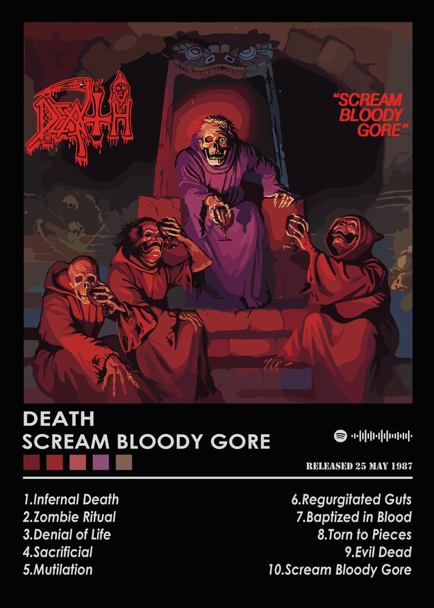 'Death Scream Bloody Gore' Poster, picture, metal print, paint by ...