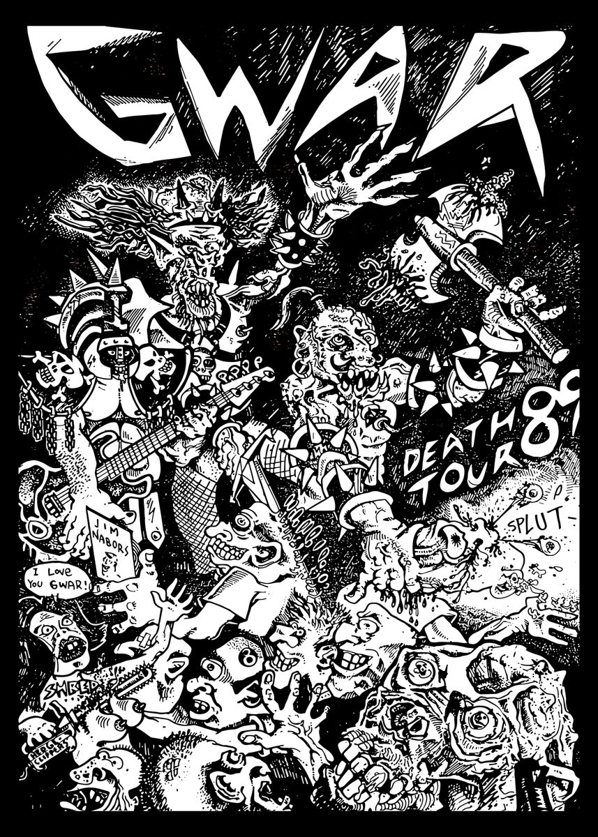 'GWAR Death Tour 81 Poster' Poster, picture, metal print, paint by ...
