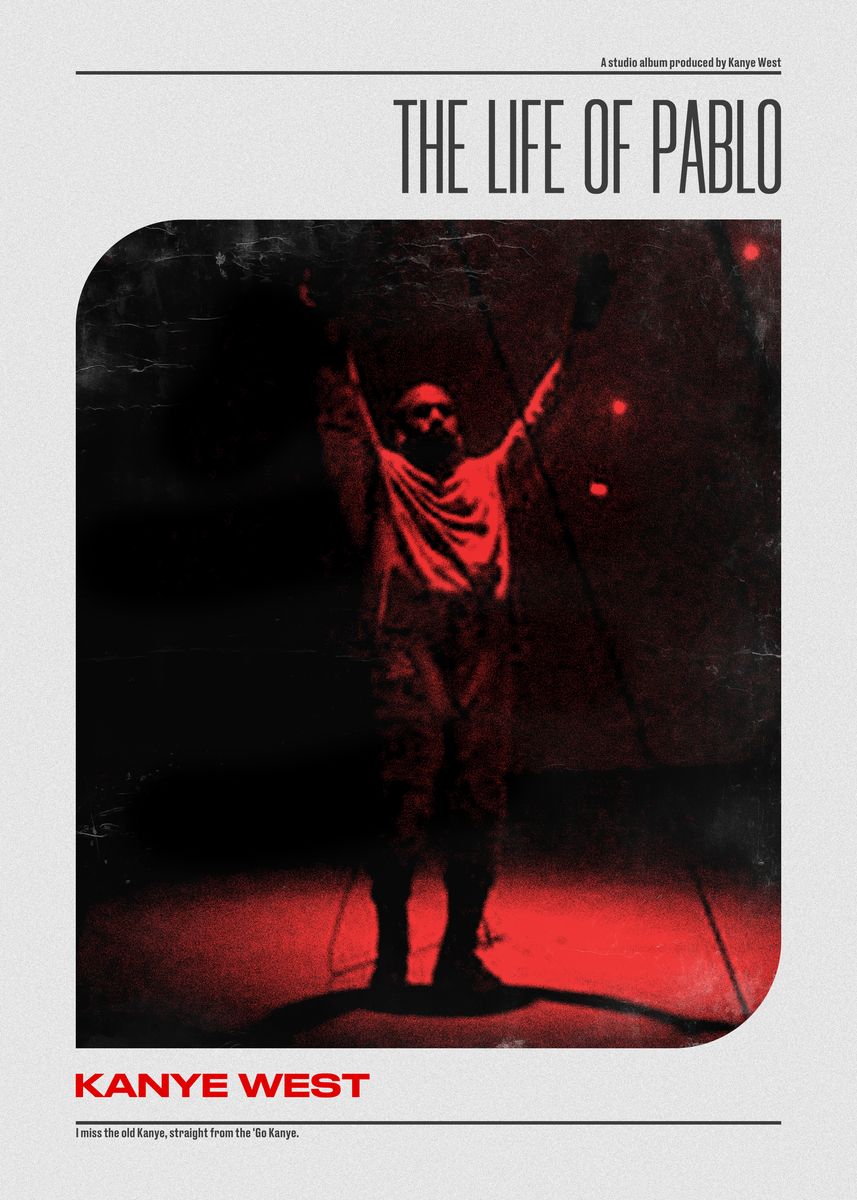 'Kanye West ' Poster, picture, metal print, paint by Nerdworld 1 | Displate