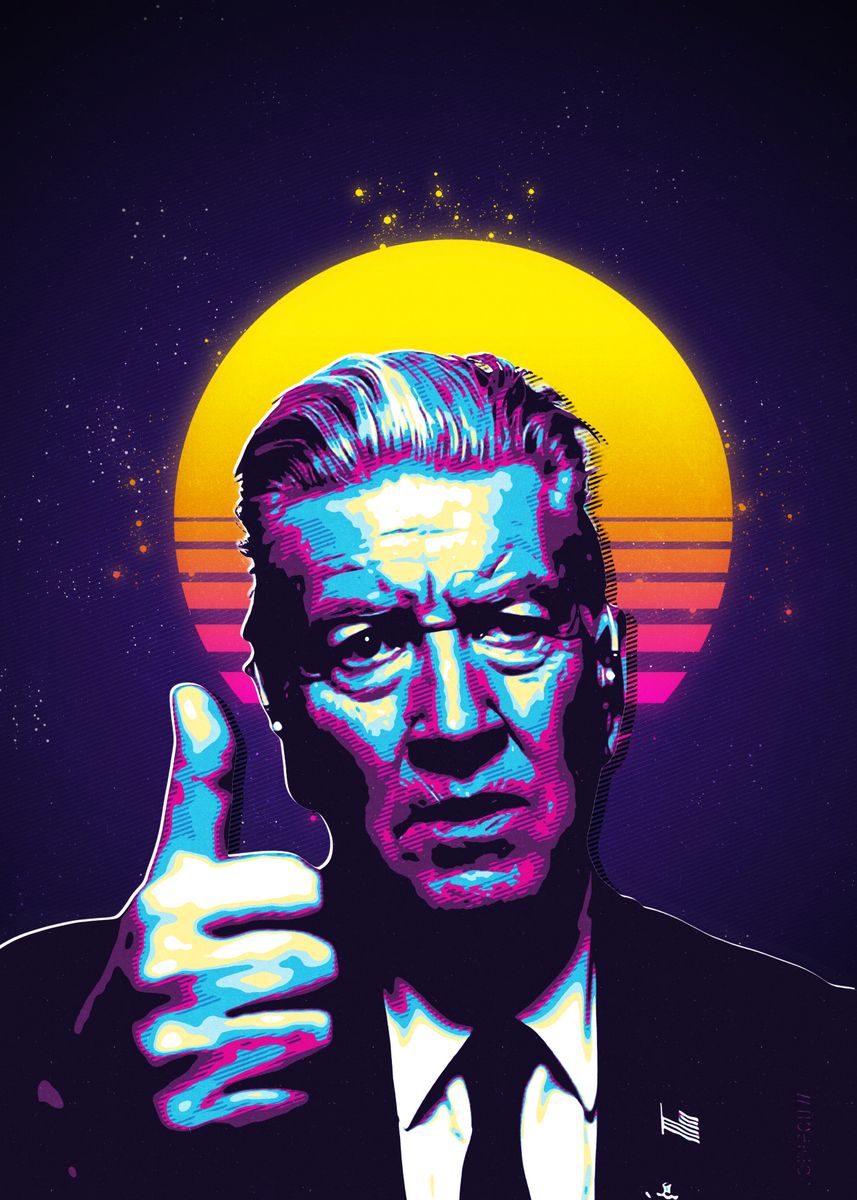 'David Lynch' Poster, picture, metal print, paint by maxmoen | Displate