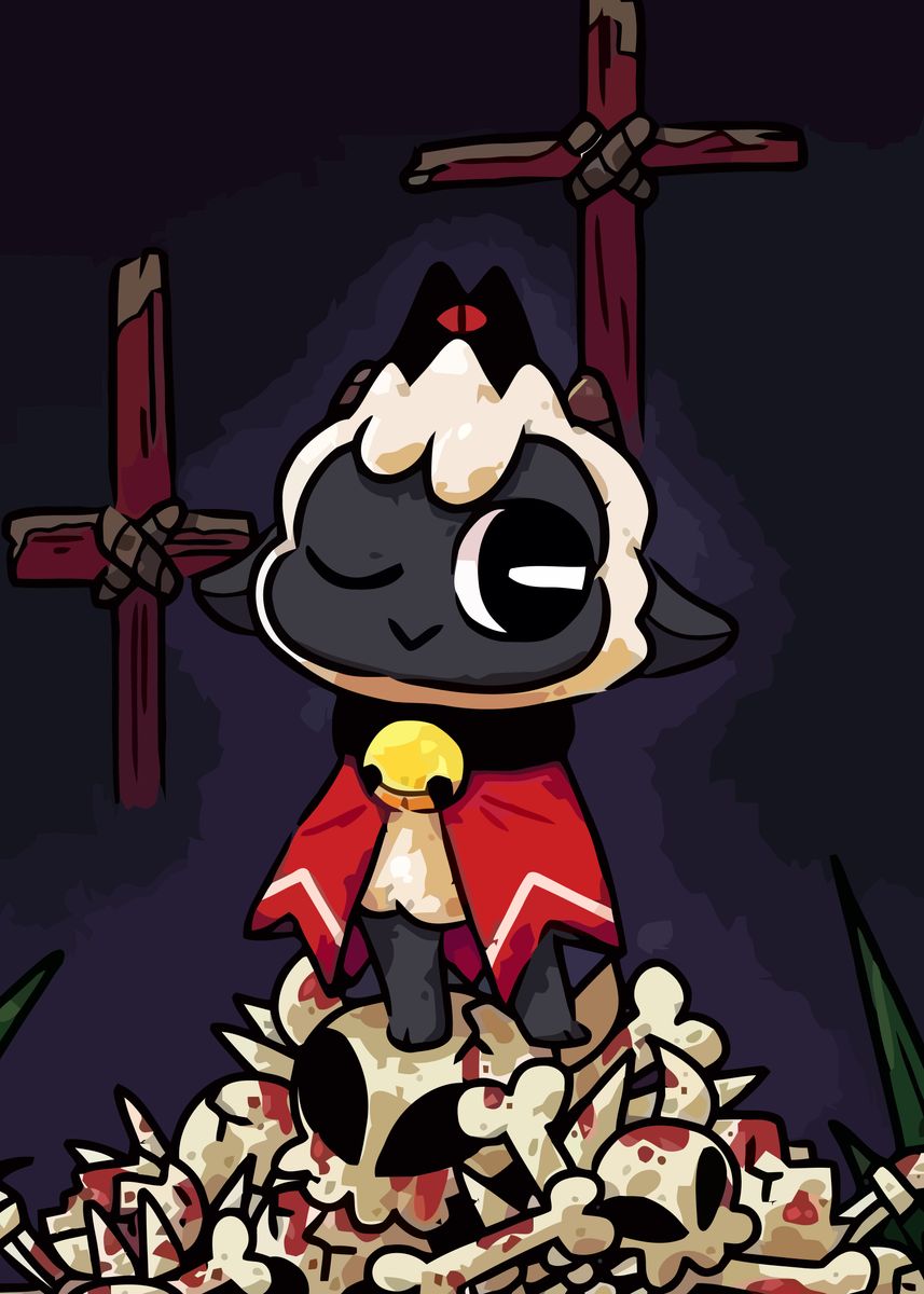 'Cute Demon Sheep' Poster, picture, metal print, paint by Sumber Rejeki ...