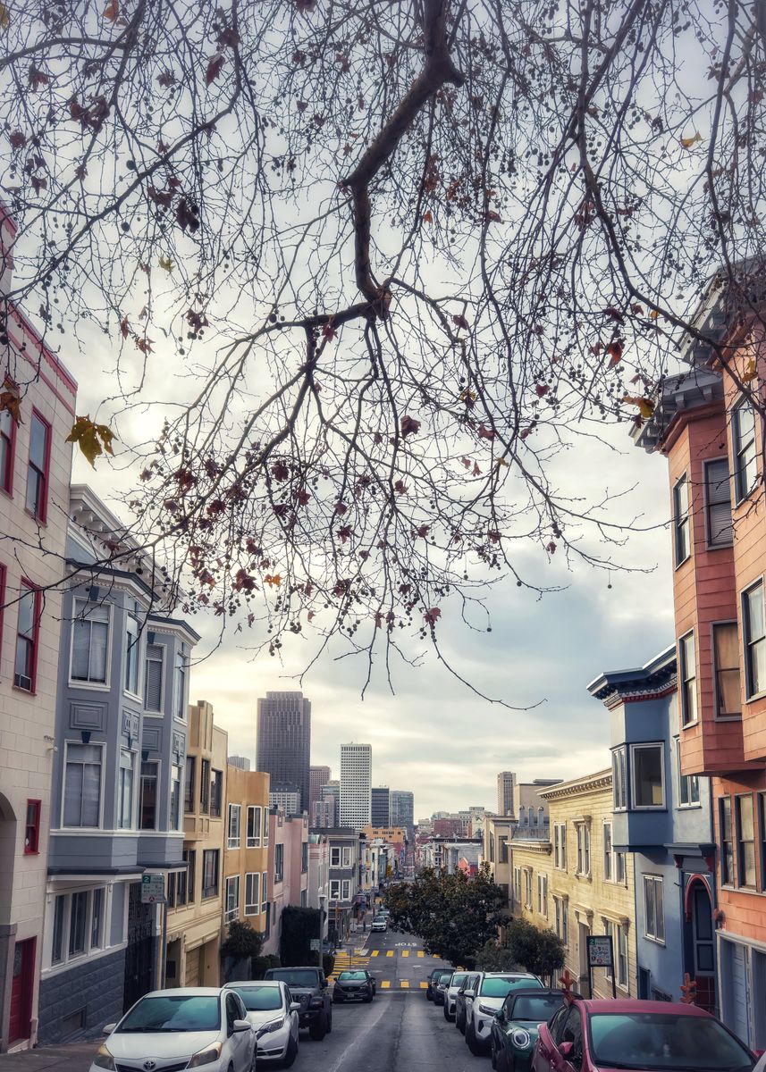 'San Francisco Street View' Poster, picture, metal print, paint by ...