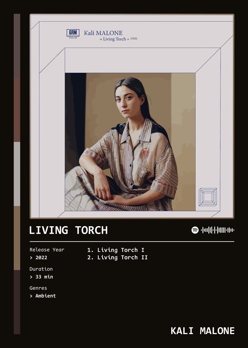 'Living Torch (2022) Album by Kali Malone' Poster, picture, metal print ...