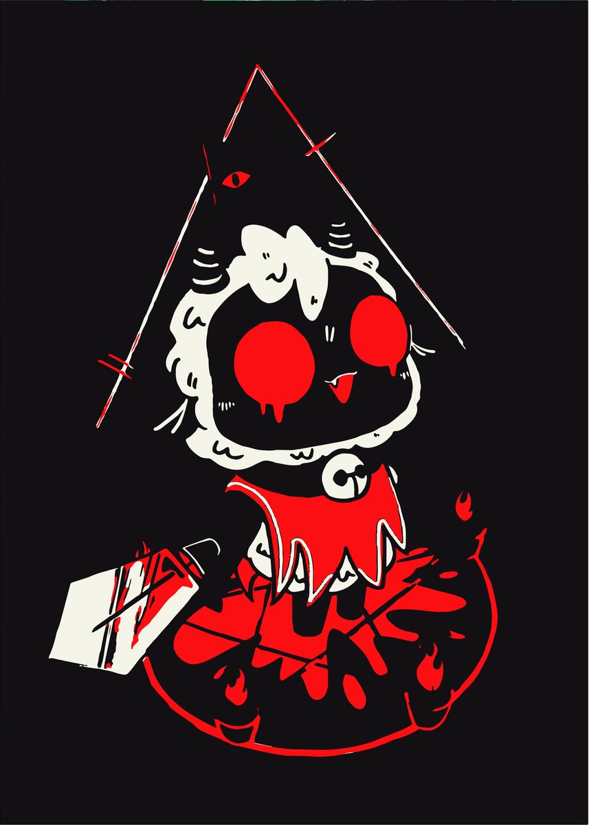 'Red-Eyed Demon Sheep' Poster, picture, metal print, paint by moon ...