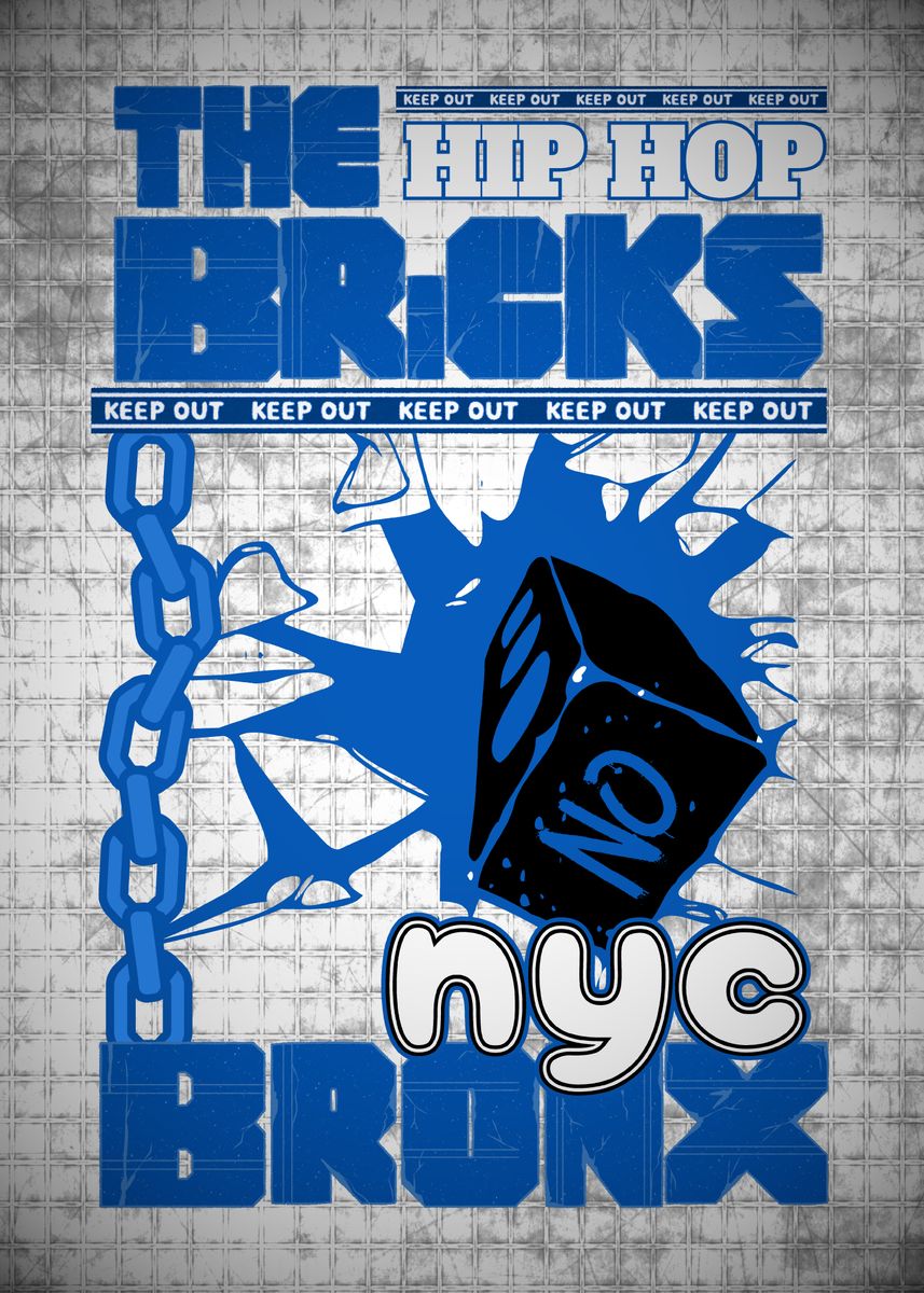 'Hip Hop NYC Bronx Metal Plate' Poster, picture, metal print, paint by ...