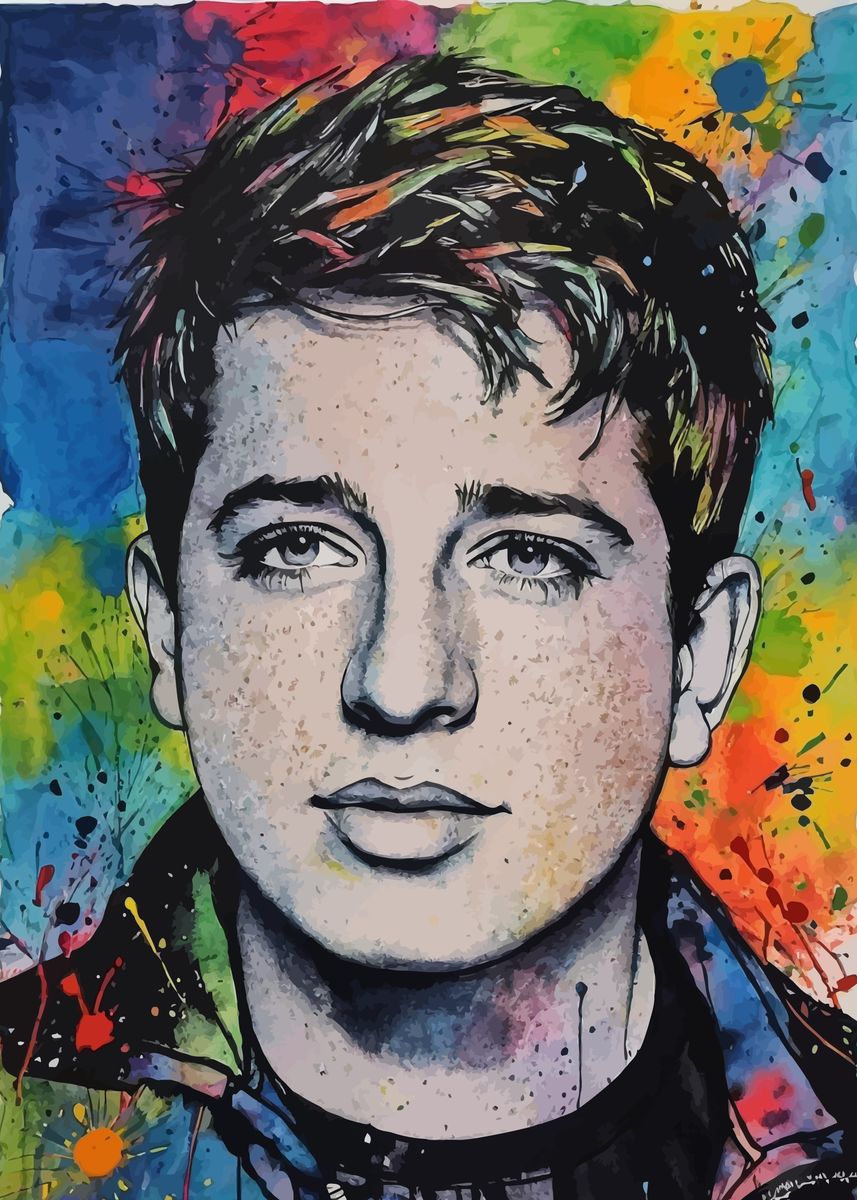 'Charlie Puth Watercolor Portrait ' Poster, picture, metal print, paint ...