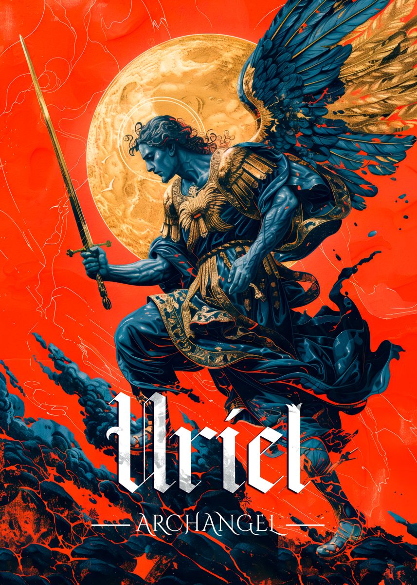 'Uriel the Archangel' Poster, picture, metal print, paint by The ...