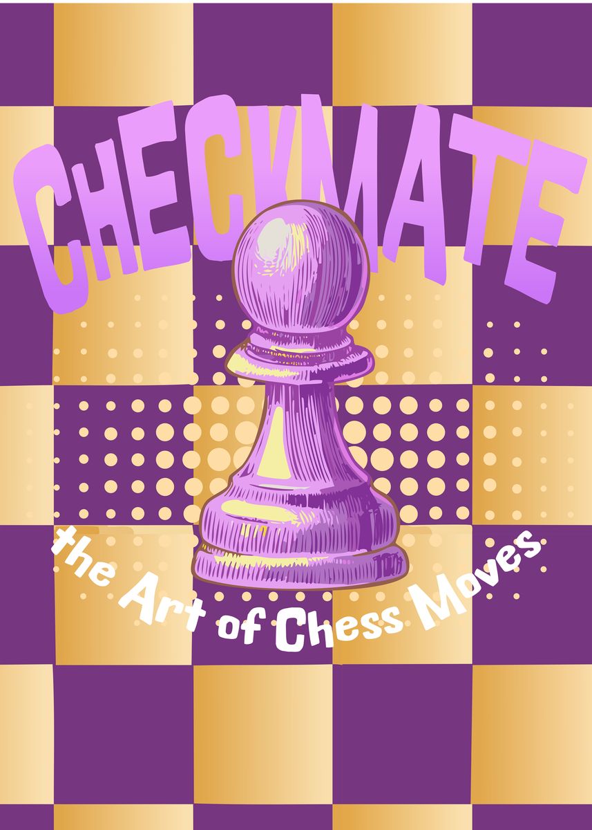 'Purple Checkmate Chess Pawn' Poster, picture, metal print, paint by ...