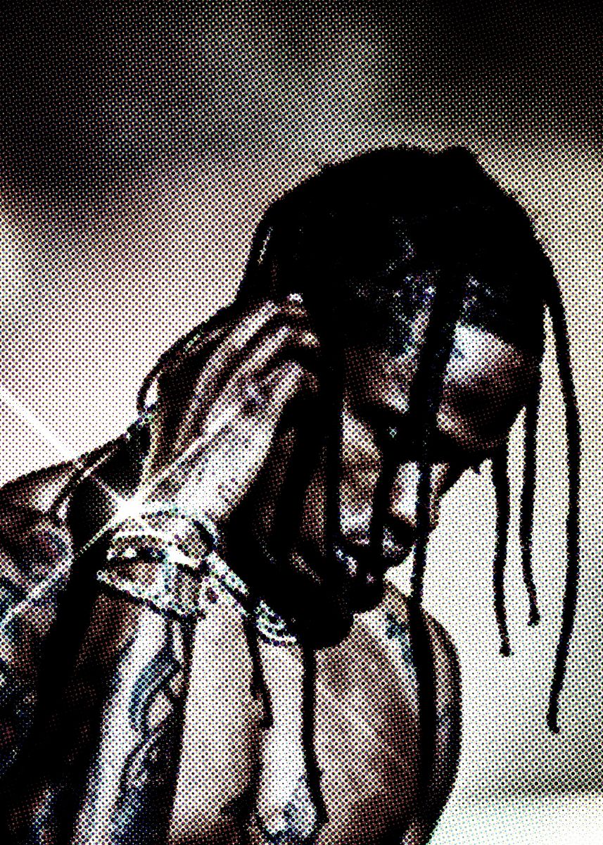 'Travis Scott Portrait' Poster, picture, metal print, paint by Brexmore ...