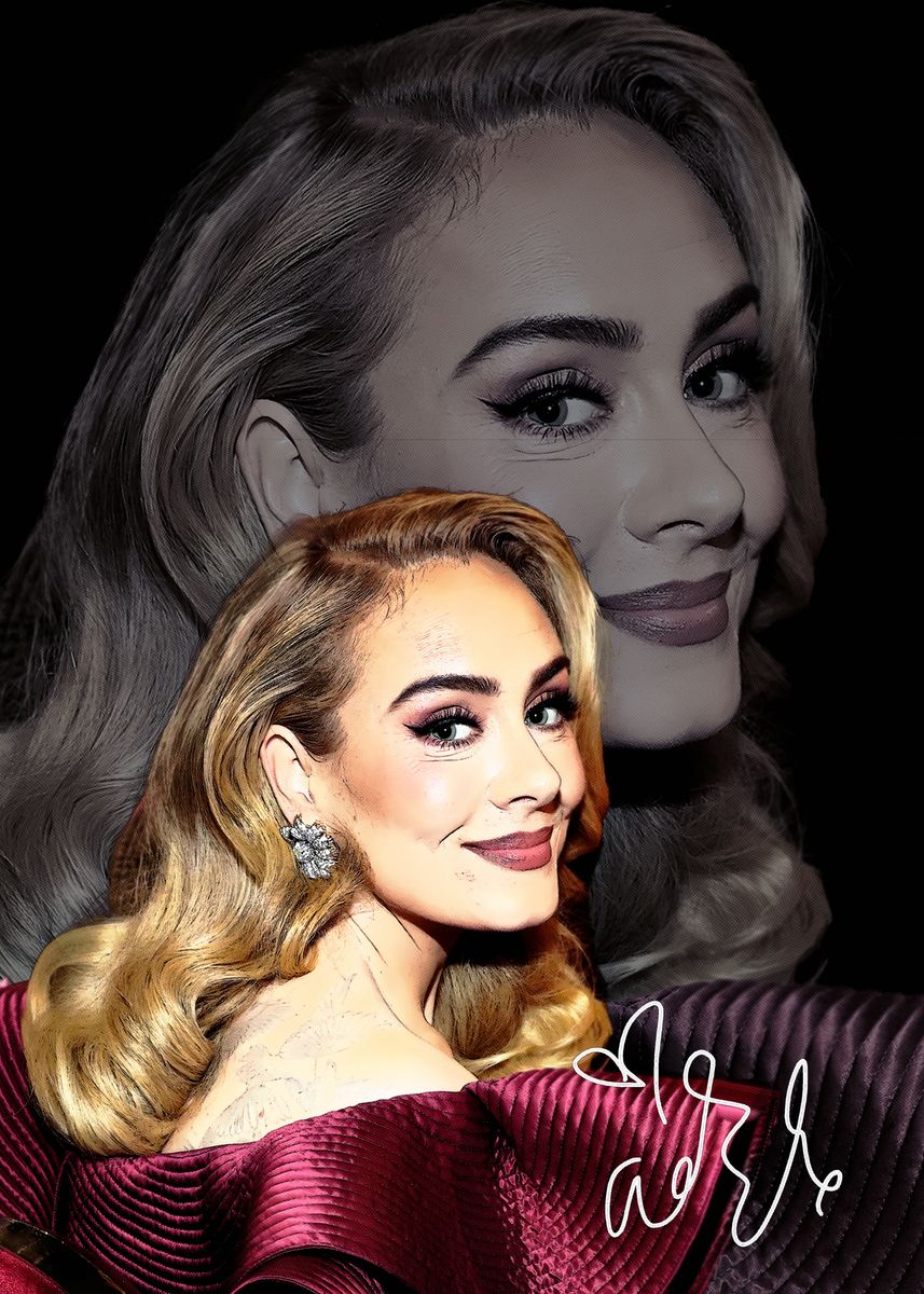 'Adele ' Poster, picture, metal print, paint by Rose Art | Displate