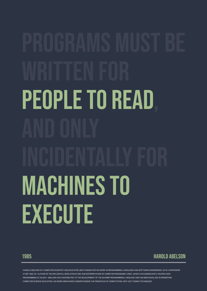 'Programs for People' Poster, picture, metal print, paint by Wisnu ...