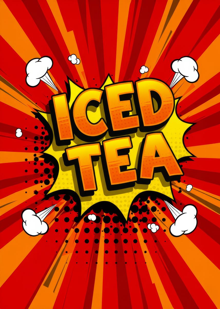 'Iced Tea Comic Art' Poster, picture, metal print, paint by urbanbuzz ...