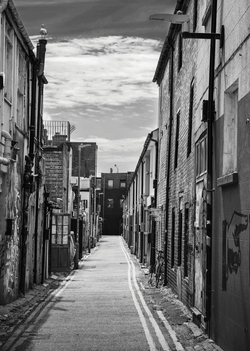 'Narrow Brick Alleyway' Poster, picture, metal print, paint by David ...