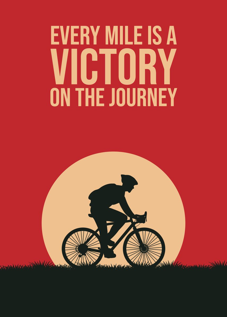 'Cycling Victory Poster' Poster, picture, metal print, paint by taofik ...