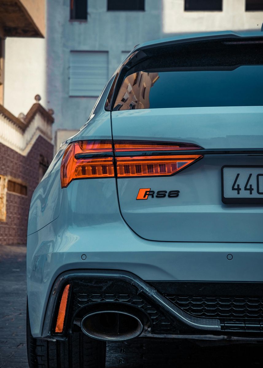 'Audi RS6 Rear View' Poster, picture, metal print, paint by saidi saidi ...