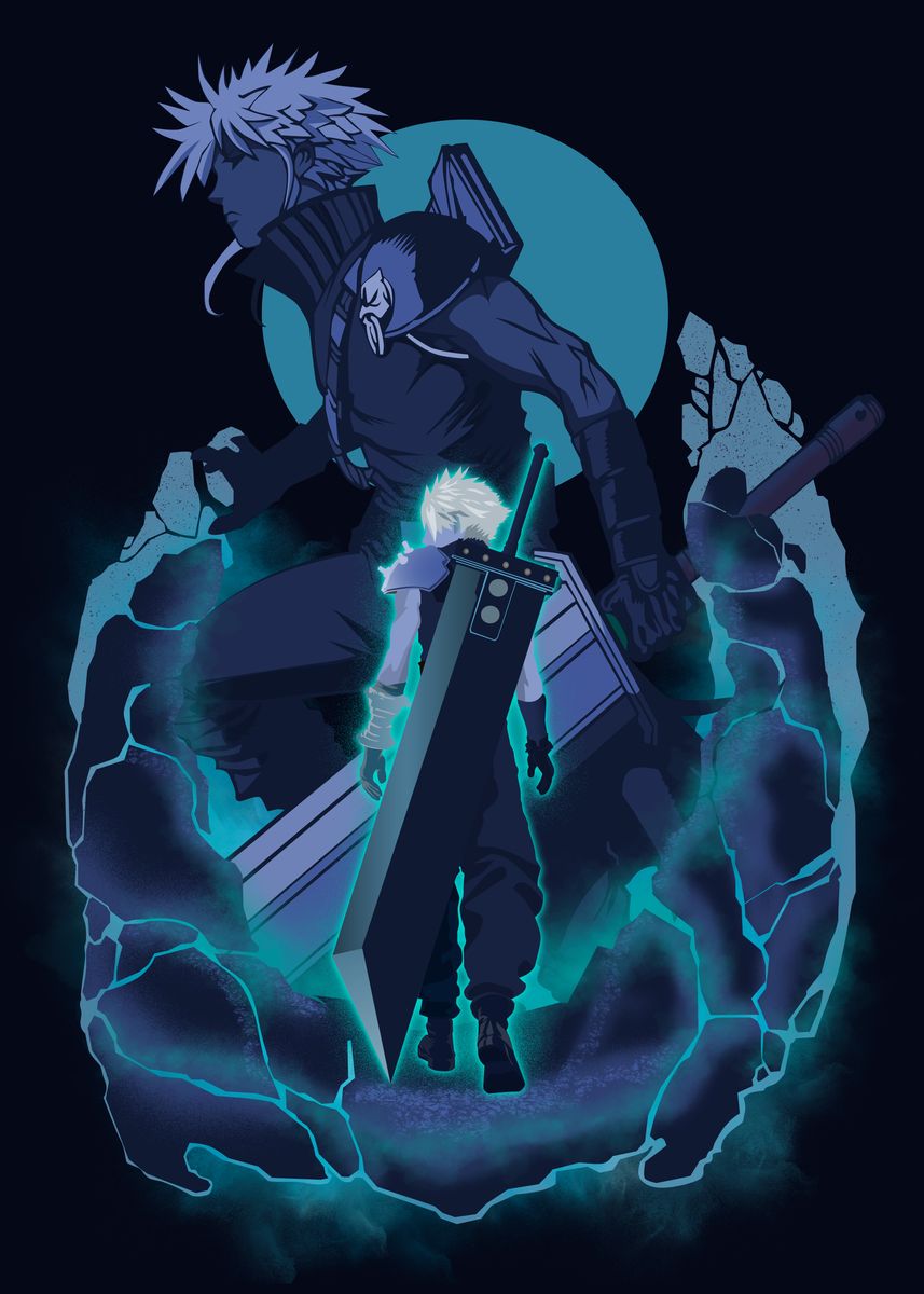 'Cloud Strife ' Poster, picture, metal print, paint by geeks holic | Displate