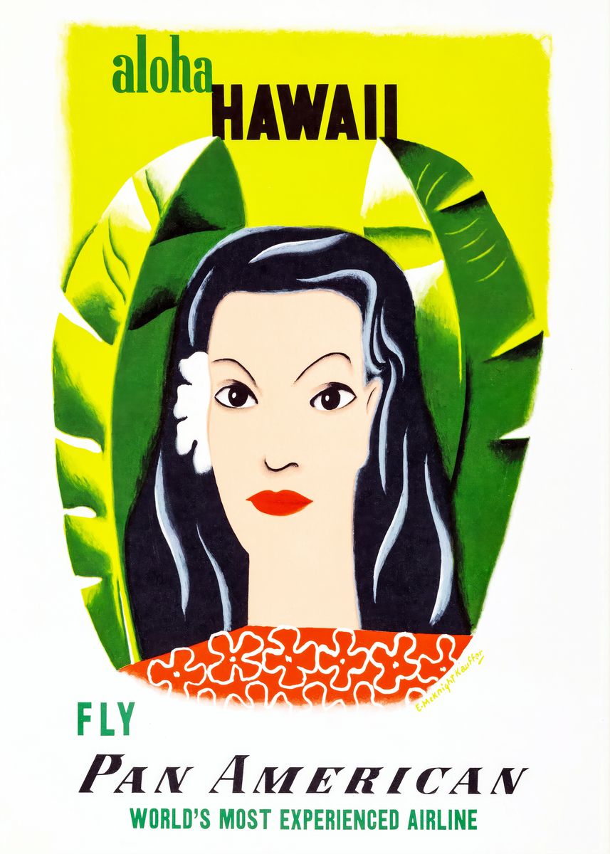 'Aloha Hawaii Pan Am Poster' Poster, picture, metal print, paint by ...