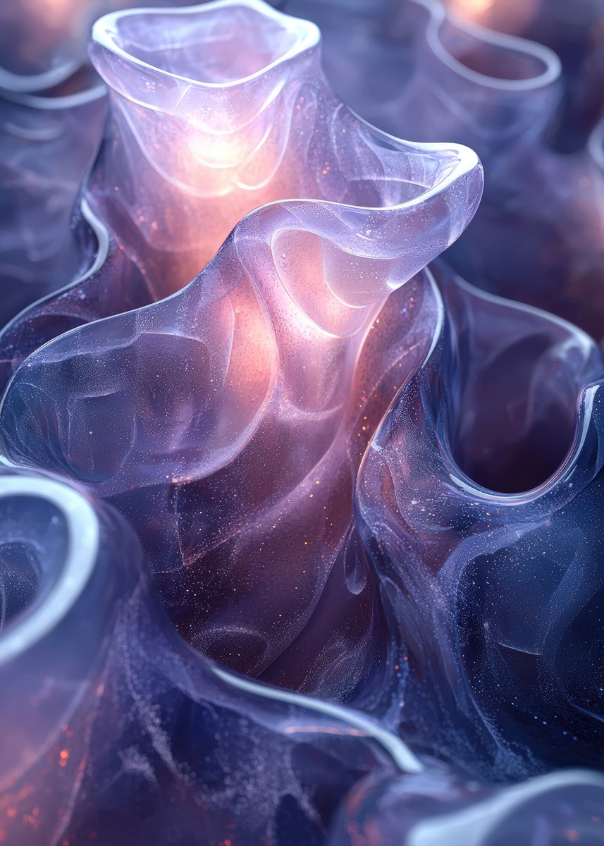 'Ethereal Glass Peak' Poster, picture, metal print, paint by M Hultink ...