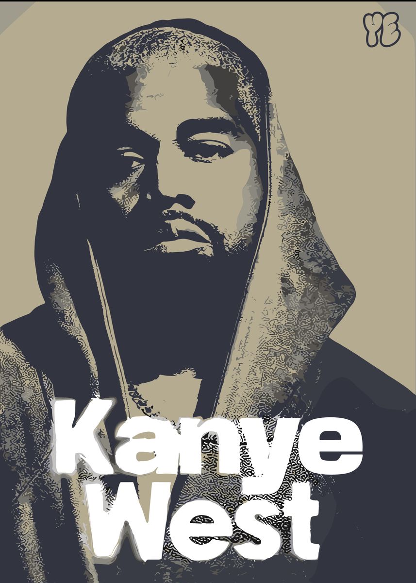 'Kanye West Vintage Music Rap' Poster, picture, metal print, paint by ...