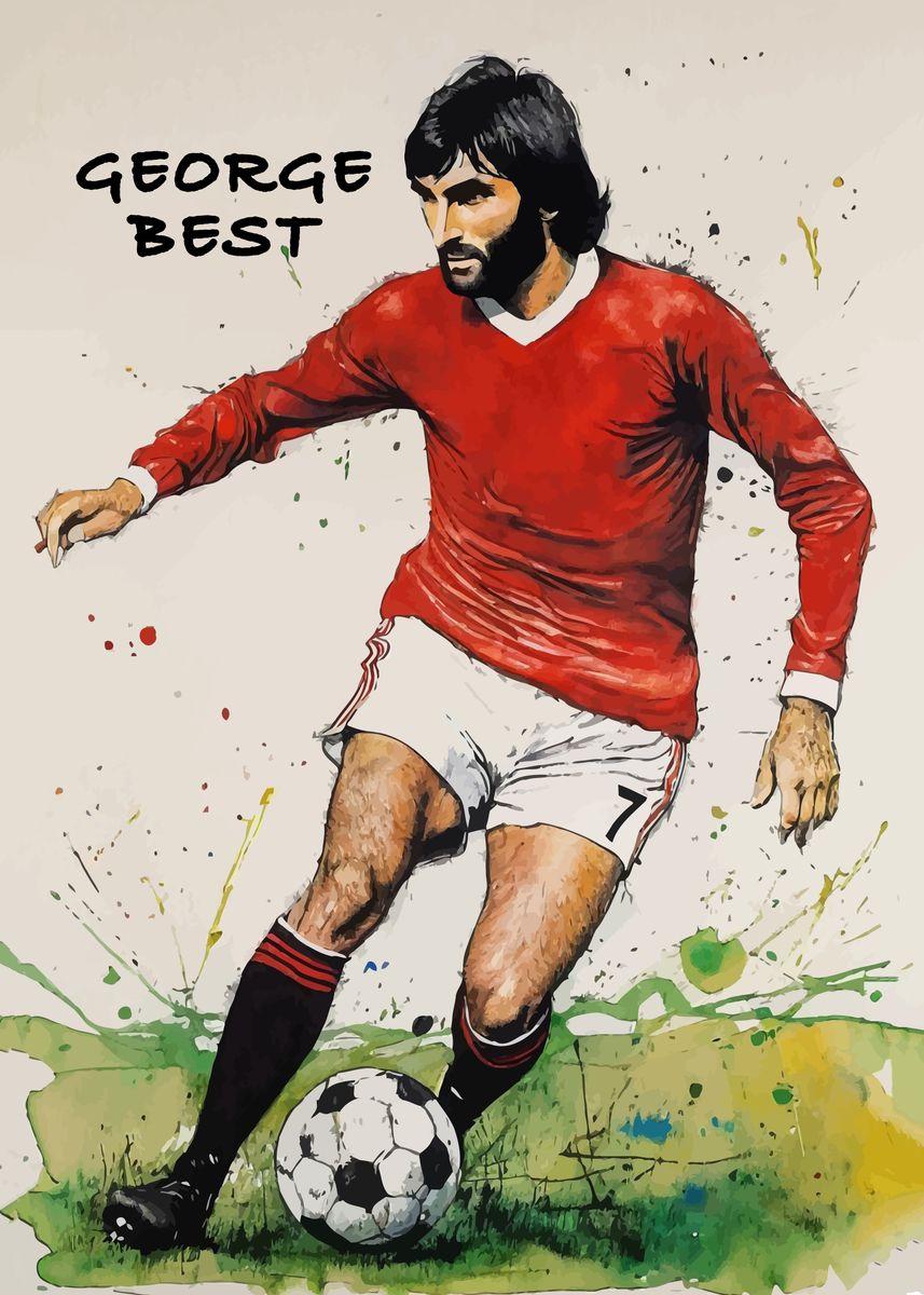 'George Best Football Art' Poster, picture, metal print, paint by ...
