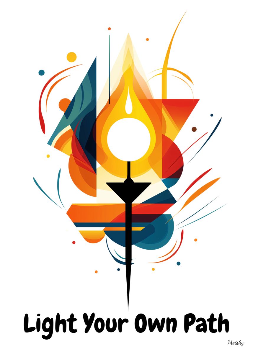 'Light Your Own Path Abstract Motivational Art' Poster, picture, metal ...