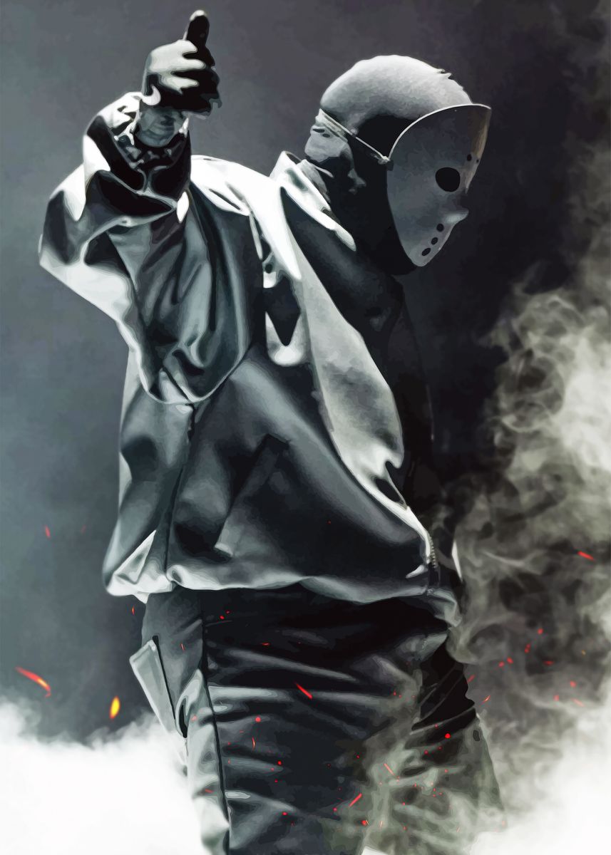 'Kanye West' Poster, picture, metal print, paint by Micho Abstract ...