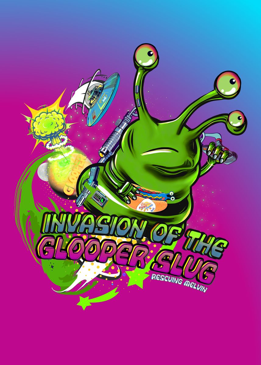 'Alien Slug Invasion Rescuing Melvin' Poster, picture, metal print ...