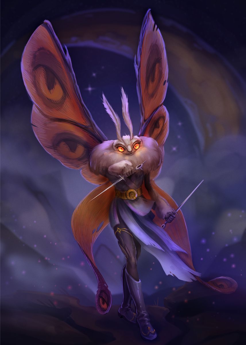 'Mothilda, The Assasin Moth' Poster, picture, metal print, paint by ...