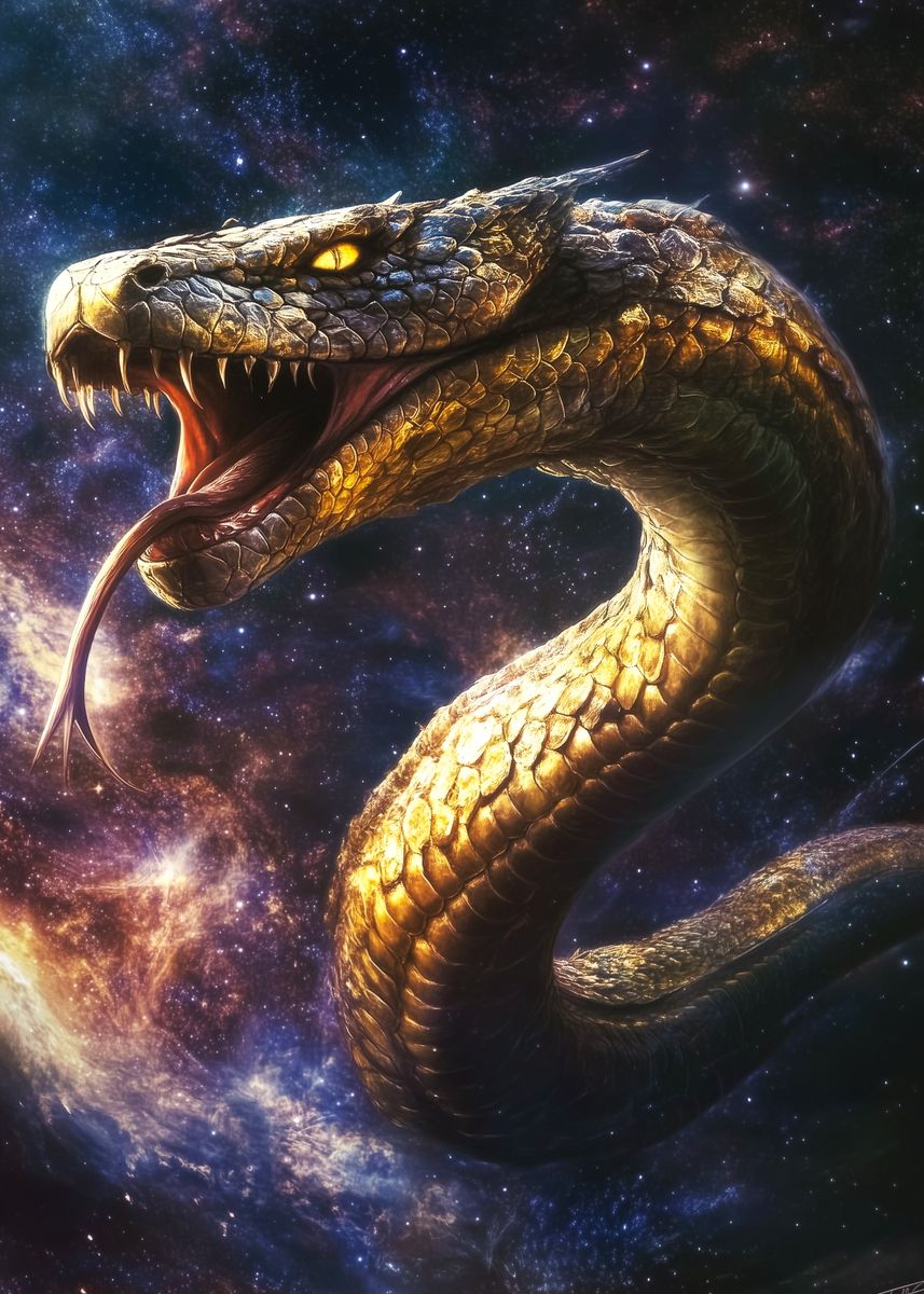 'Naga Serpent Deity' Poster, picture, metal print, paint by ...