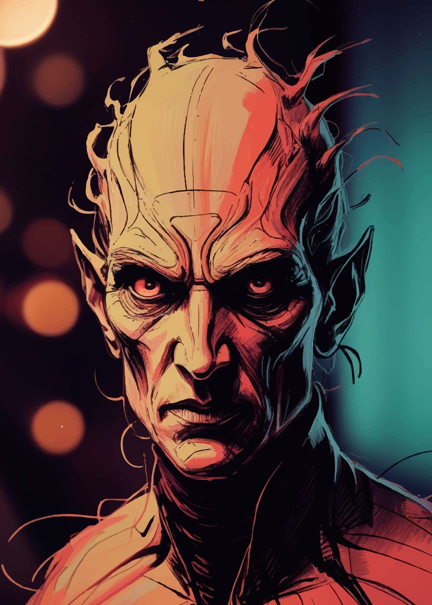 'Alien Creature Portrait' Poster, picture, metal print, paint by ...