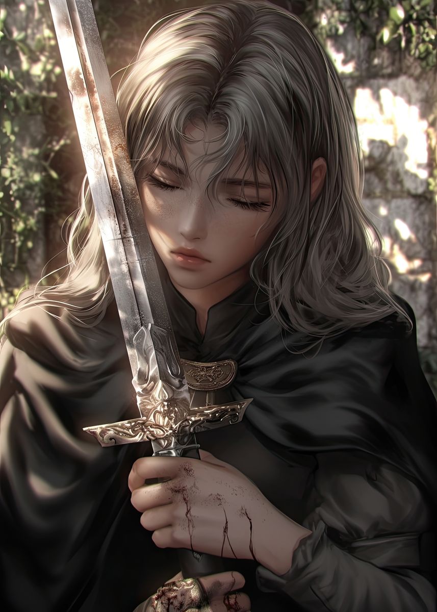 'Sad Warrior Woman' Poster, picture, metal print, paint by Anass ...