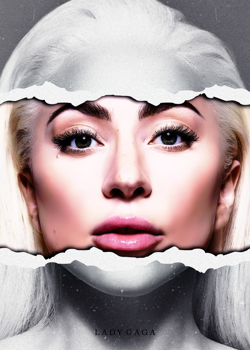 'Lady Gaga ' Poster, picture, metal print, paint by Rose Art | Displate
