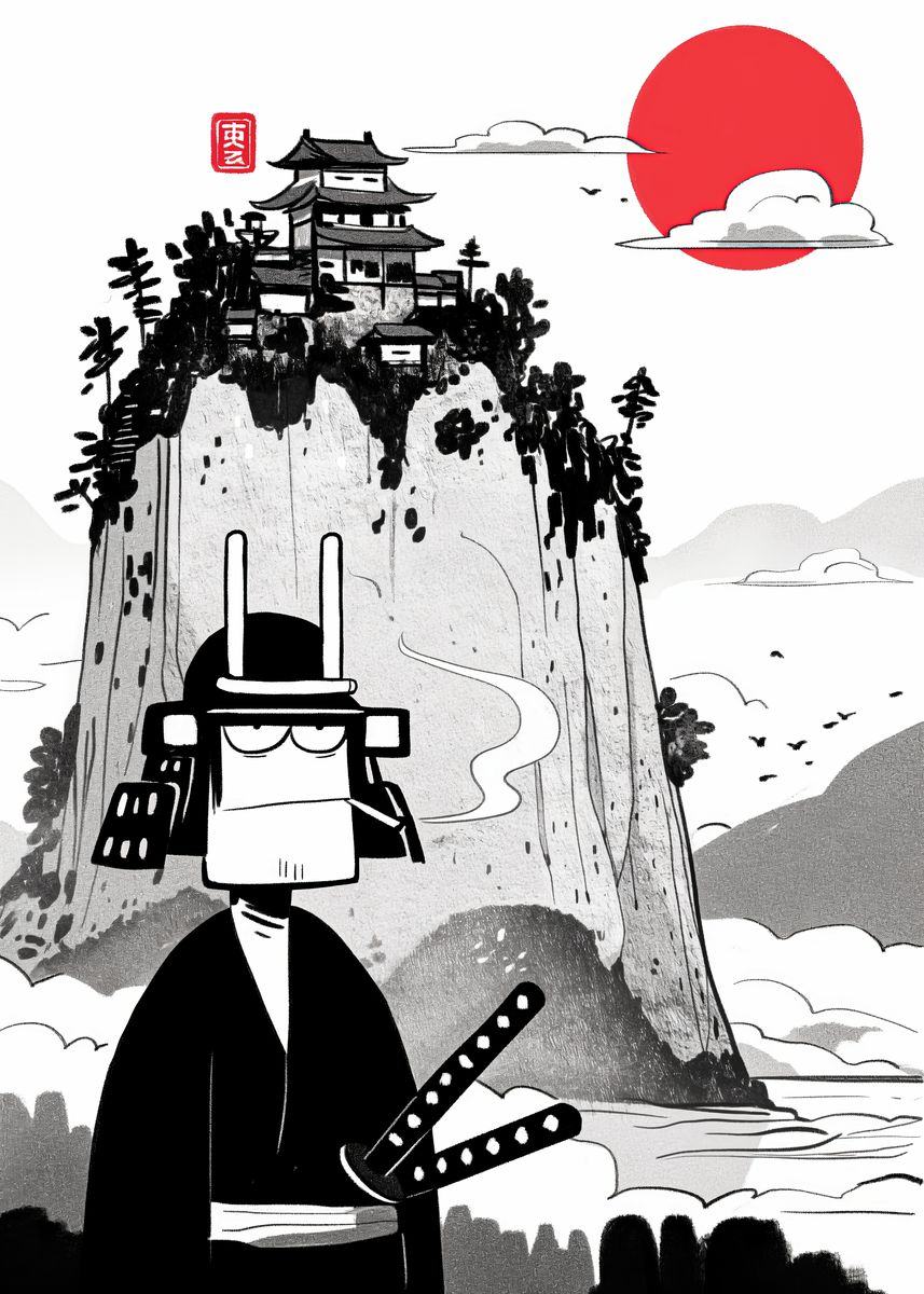 'Bored Sam' Poster, picture, metal print, paint by Lorence | Displate