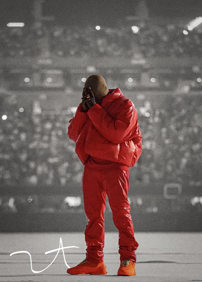 'Kanye West' Poster, picture, metal print, paint by KI RU | Displate