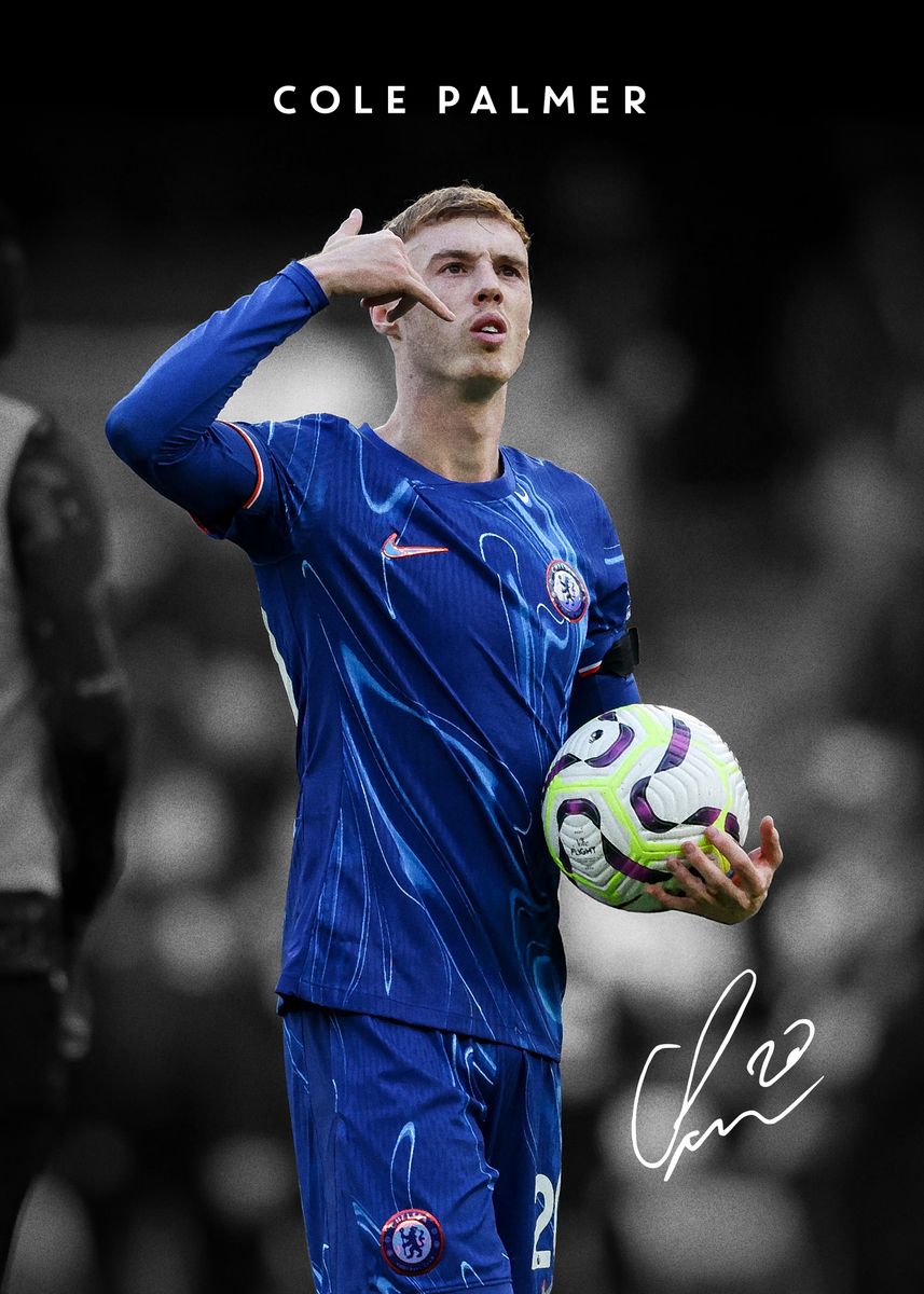 'Cole Palmer' Poster, picture, metal print, paint by Daisy Donna | Displate