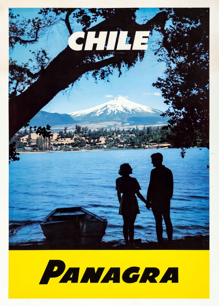 'Chile Travel Poster' Poster, picture, metal print, paint by Steel ...