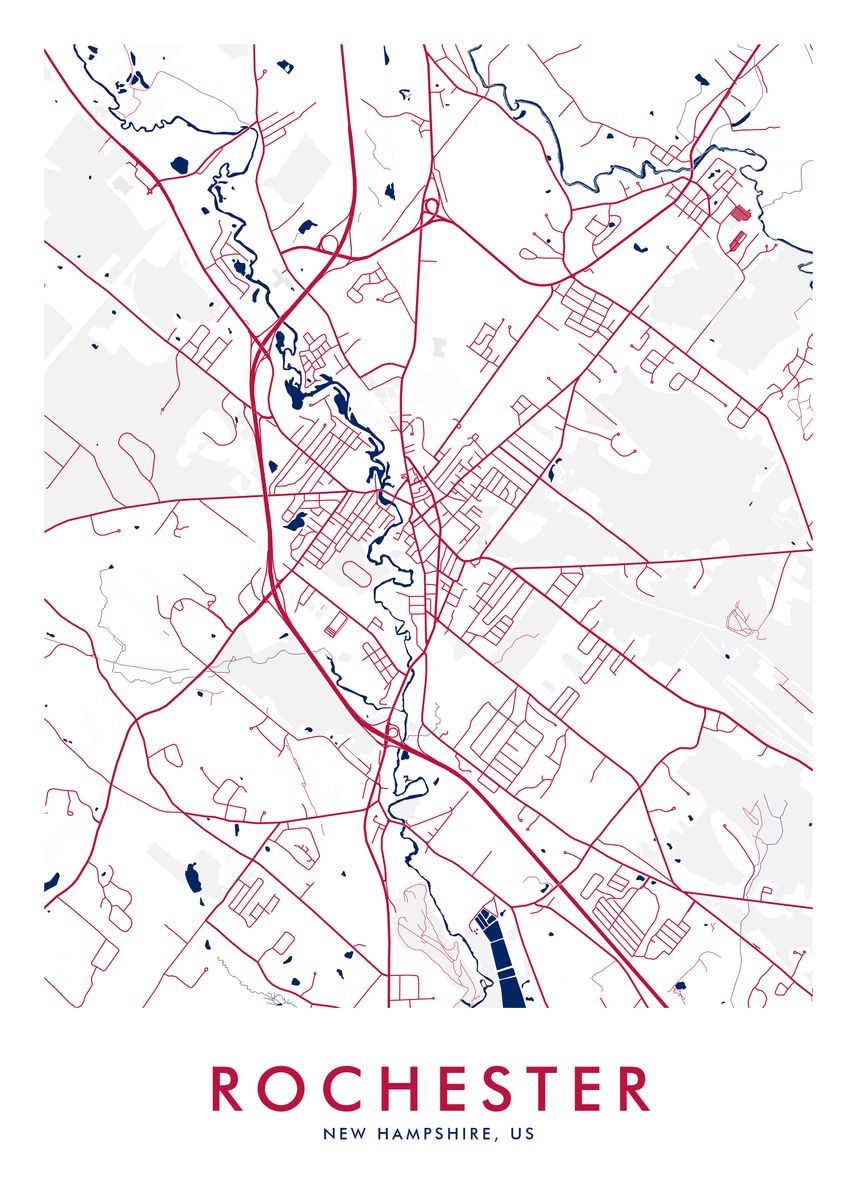 'Rochester, New Hampshire' Poster, picture, metal print, paint by Andi ...