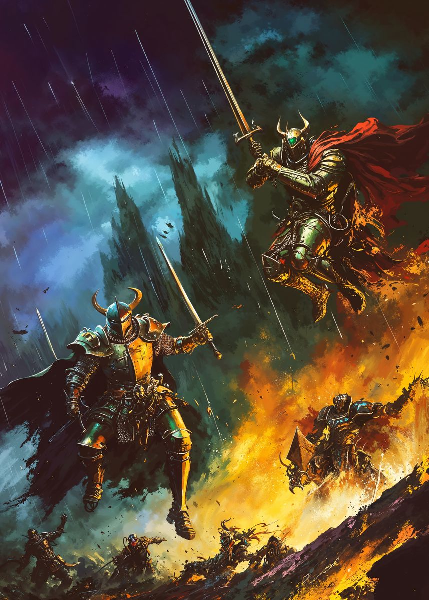 'Cursed battlefield' Poster, picture, metal print, paint by Powerful ...