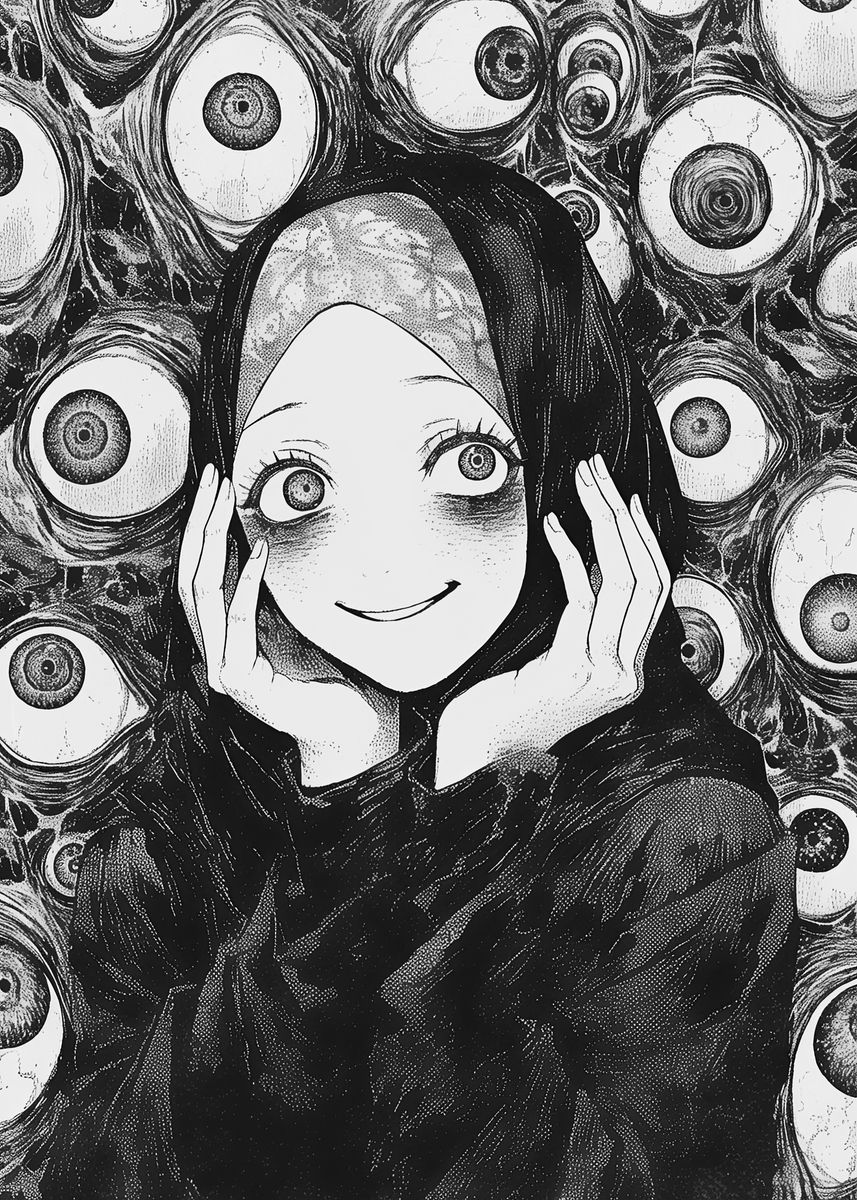 'Eyes of Terror' Poster, picture, metal print, paint by Anass Benktitou | Displate